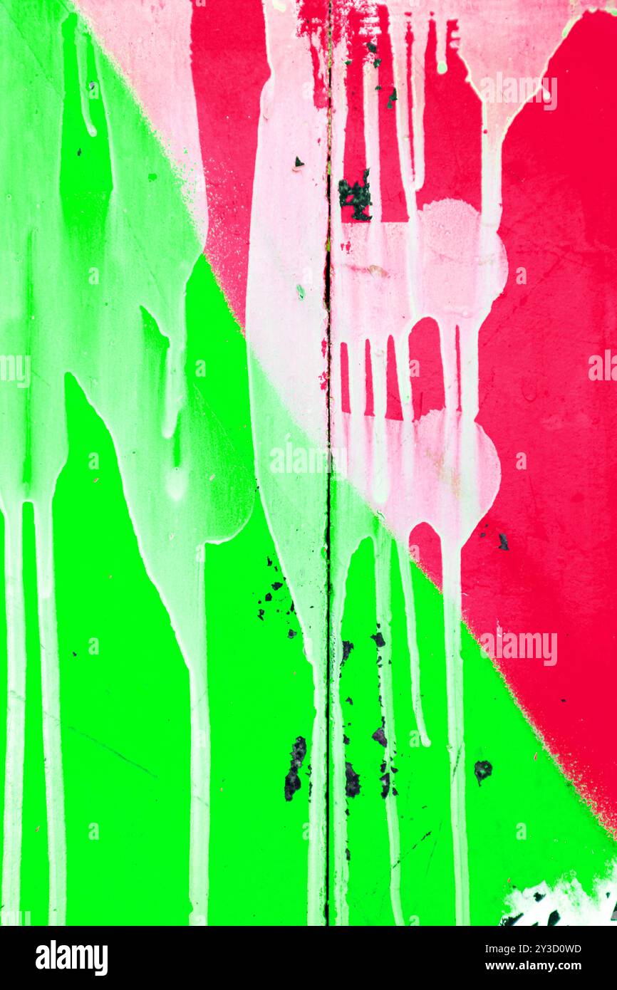 Abstract wall texture with spray paint fragment, close up texture ...