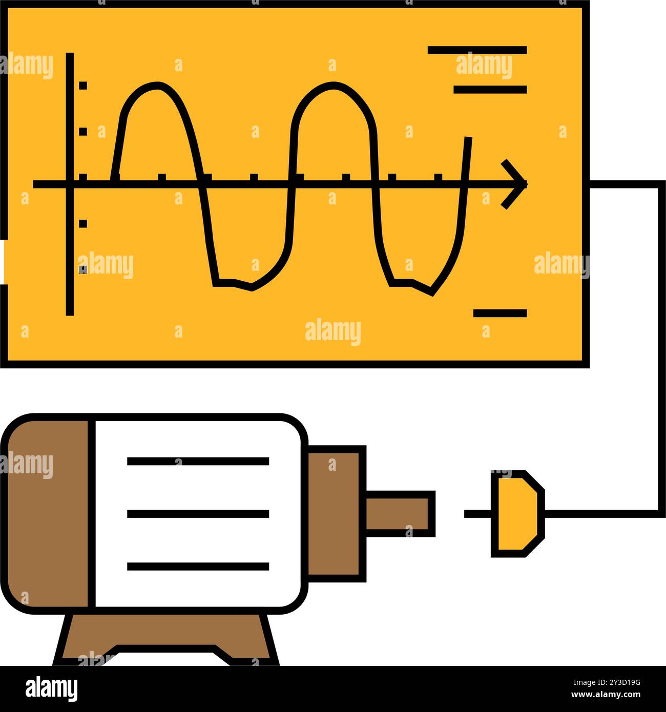vibration analysis mechanical engineer icon color illustration Stock ...