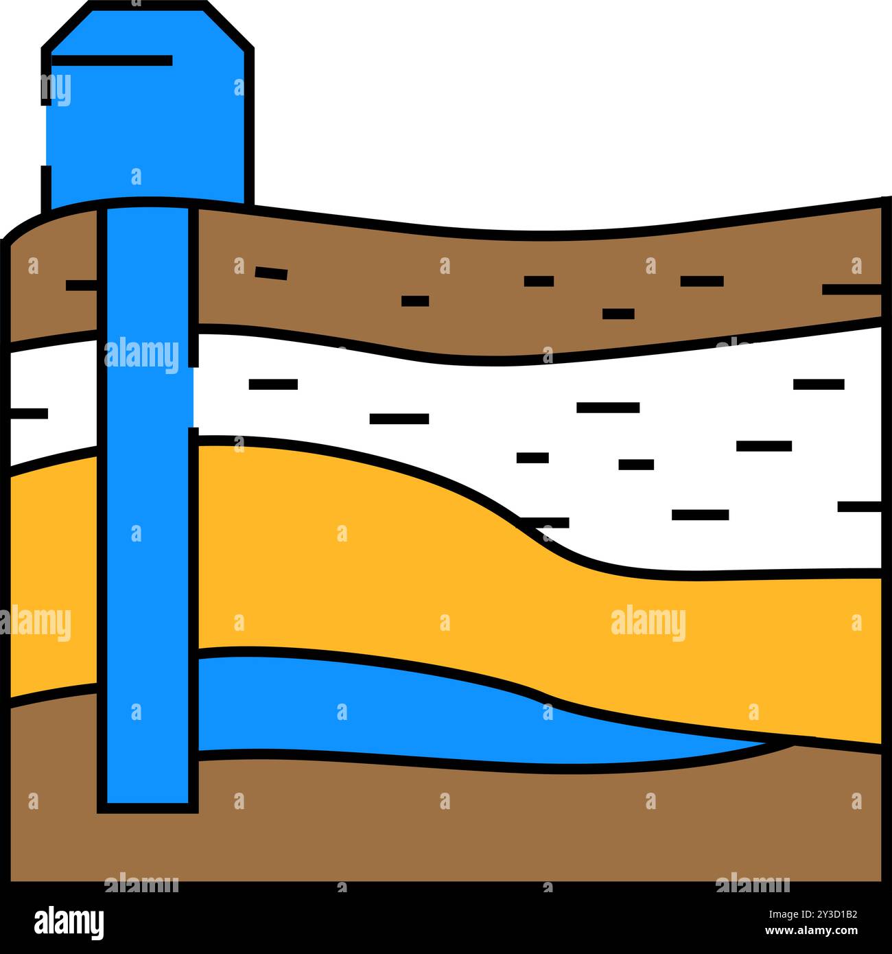 extraction process mining icon color illustration Stock Vector Image ...