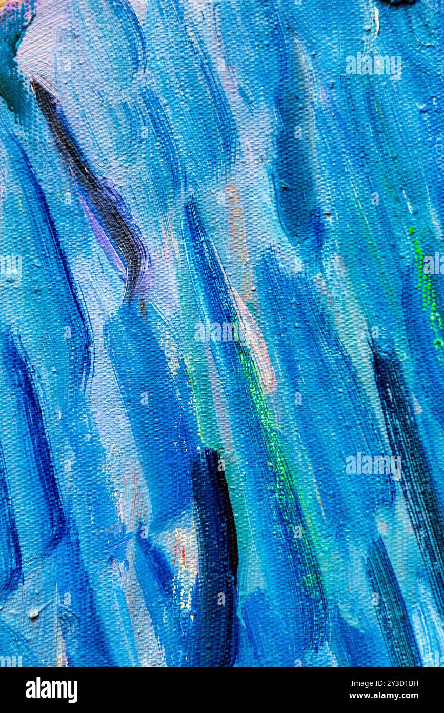 Painted canvas fragment, abstract art painting detail texture ...