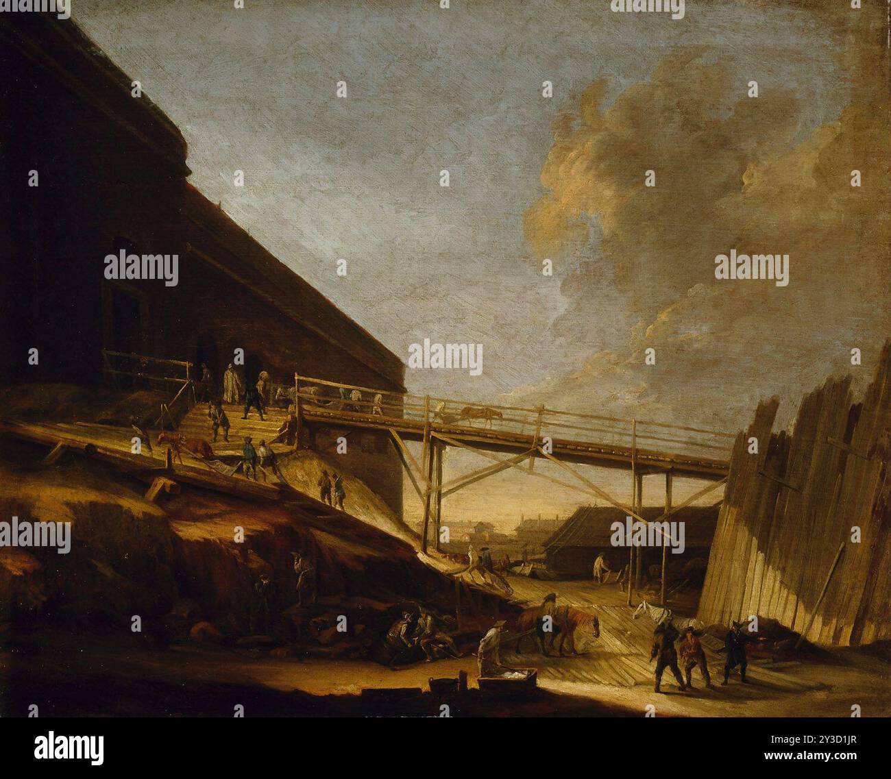 Construction Work in Suomenlinna, the Bastion Höpken on Susisaari, 1760 ...