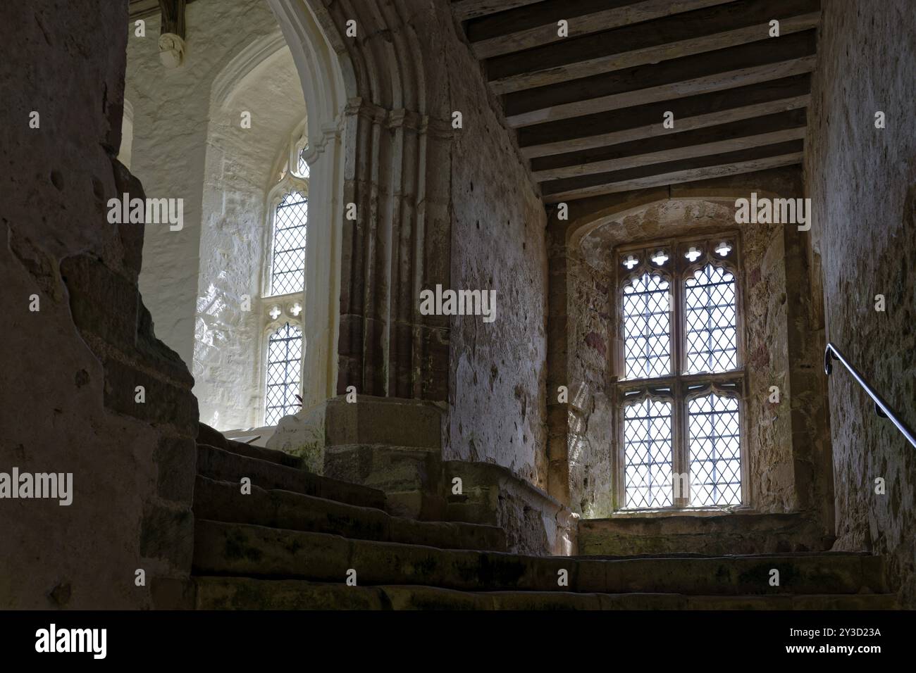 Interior view, window, steps to the Refectory, Cleeve Abbey, Washford ...