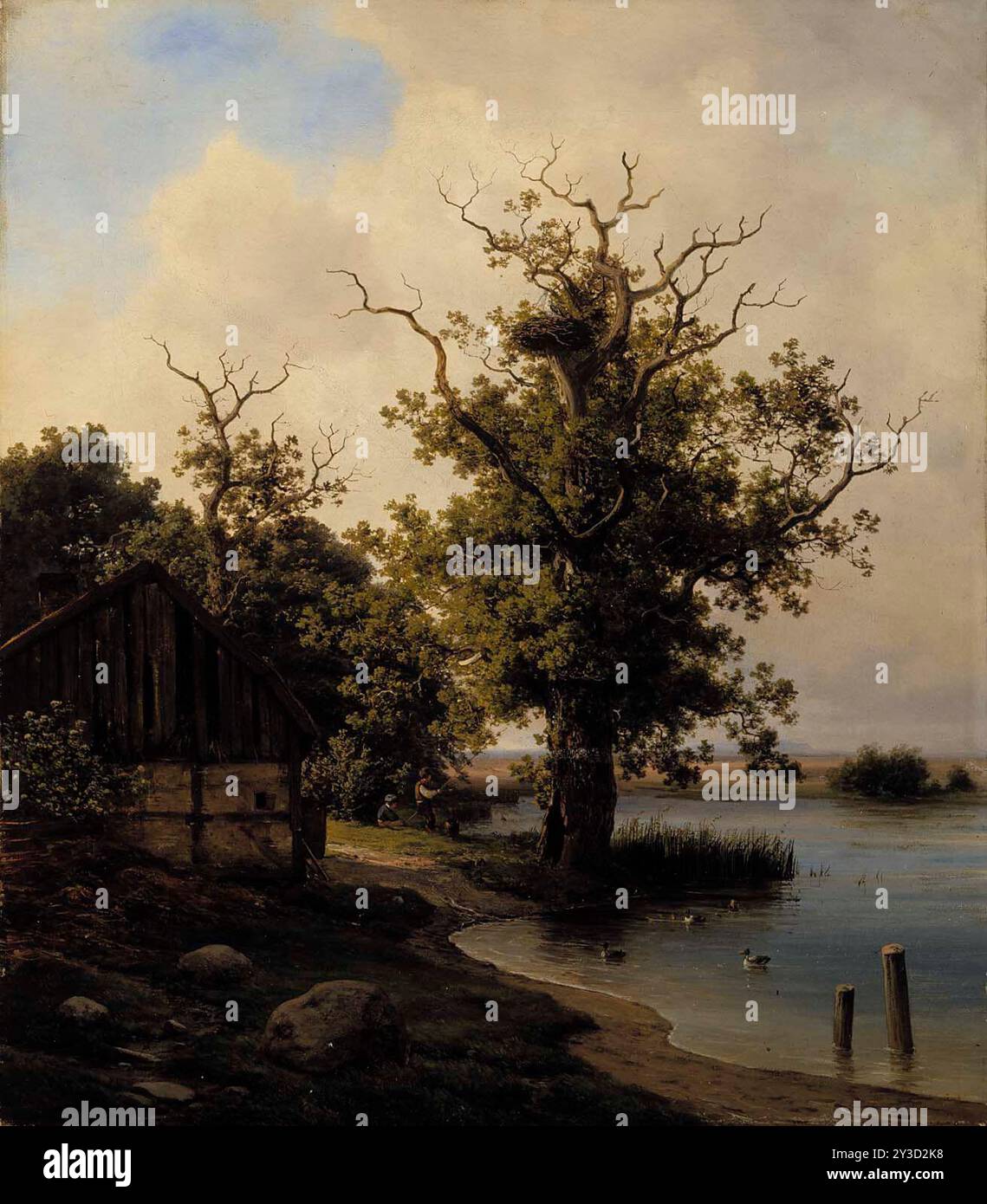 Danish Landscape with Oaks, 1840-1867 Stock Photo - Alamy