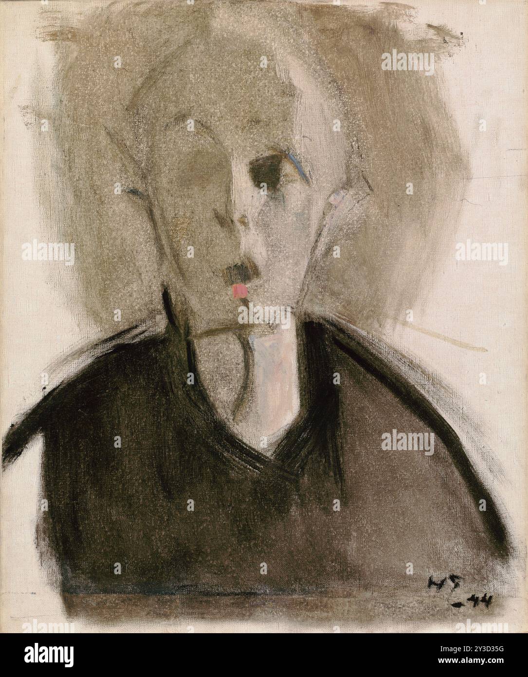 Self-Portrait with Red Spot, 1944 Stock Photo - Alamy