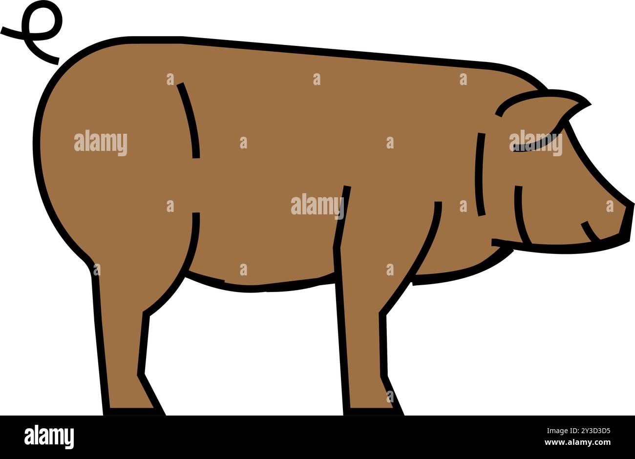 iberico pig breed icon color illustration Stock Vector Image & Art - Alamy