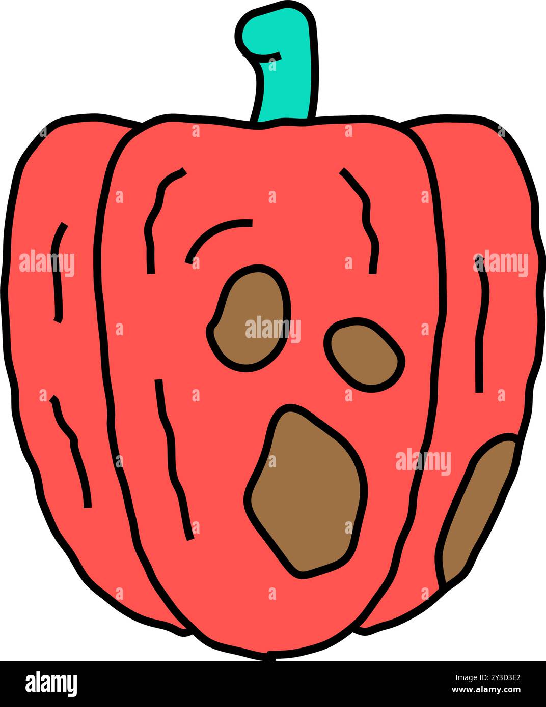 bell pepper rotten icon color illustration Stock Vector Image & Art - Alamy