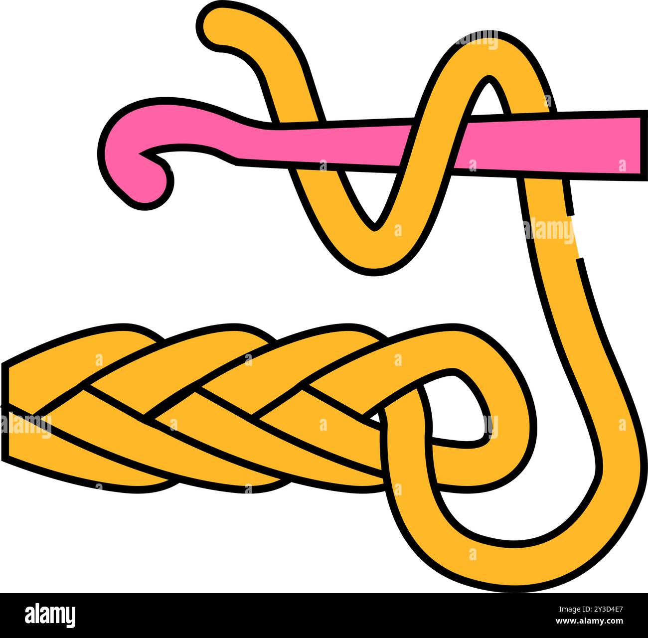 crochet knitting wool icon color illustration Stock Vector Image & Art ...