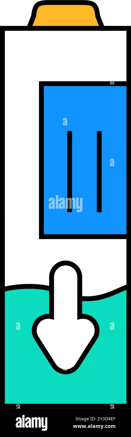 discharging battery icon color illustration Stock Vector Image & Art ...