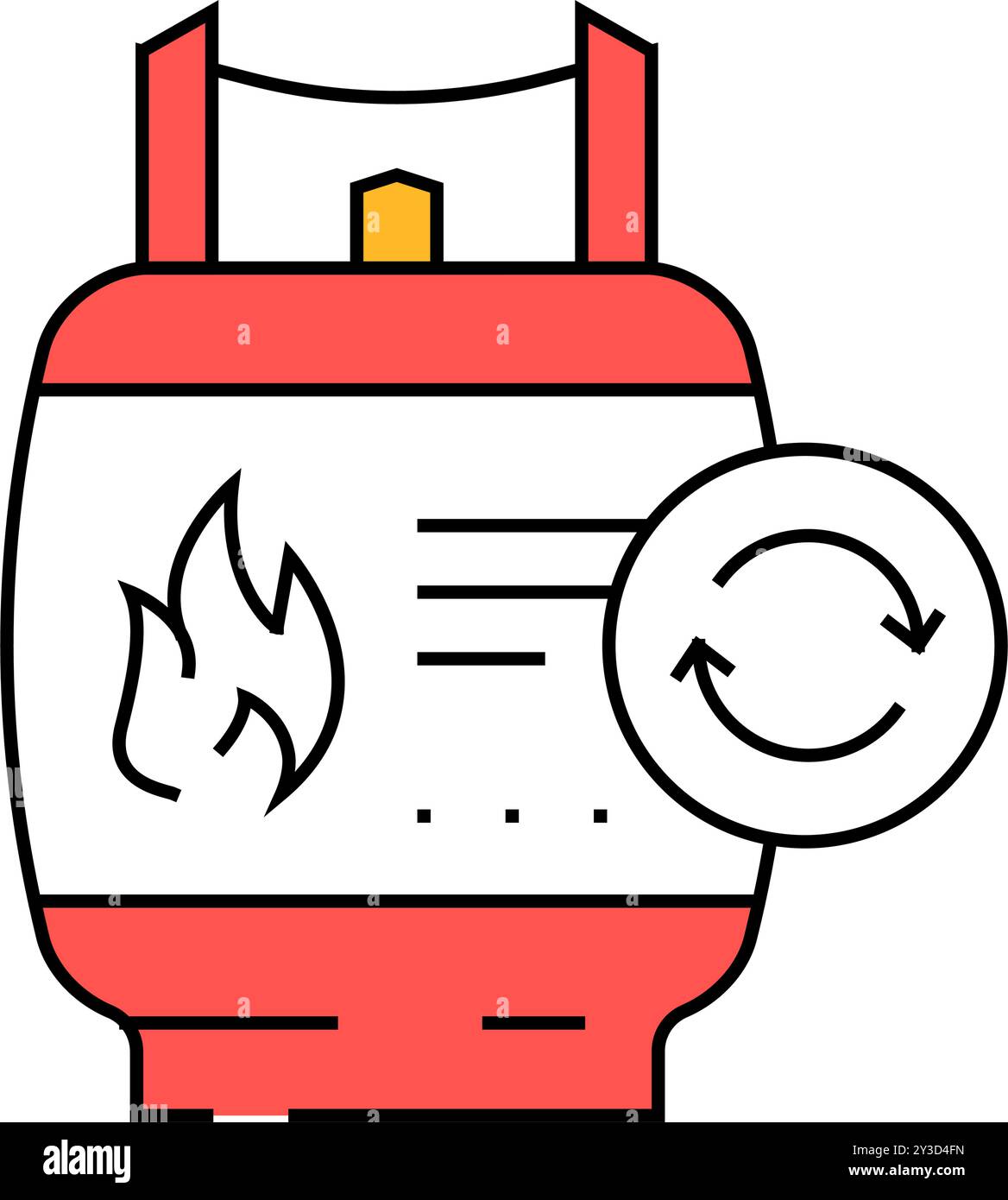 cylinder exchange gas service icon color illustration Stock Vector ...