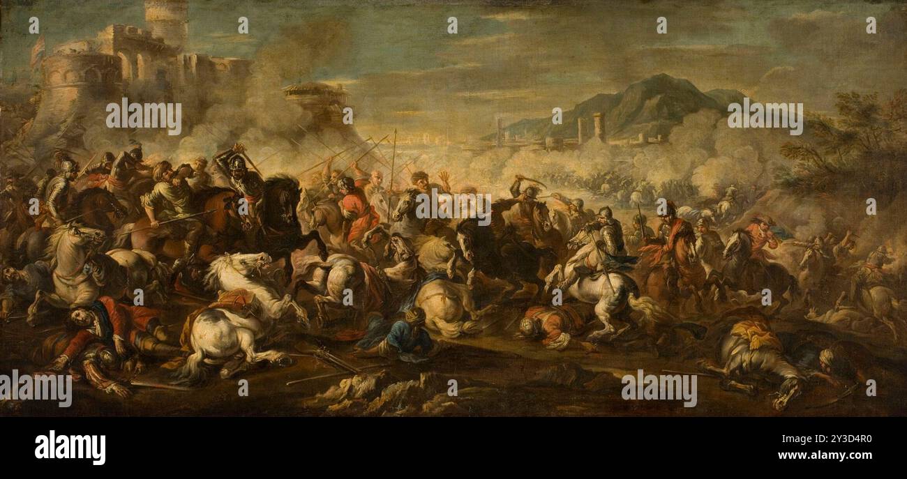 A cavalry battle, 1652 Stock Photo - Alamy