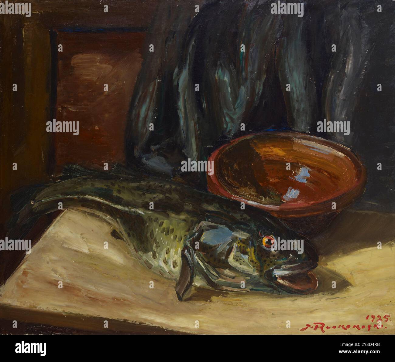 Still life with fish, 1925 Stock Photo - Alamy
