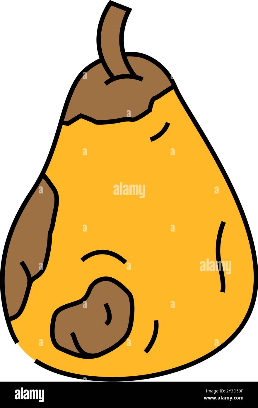 pear rotten food icon color illustration Stock Vector Image & Art - Alamy