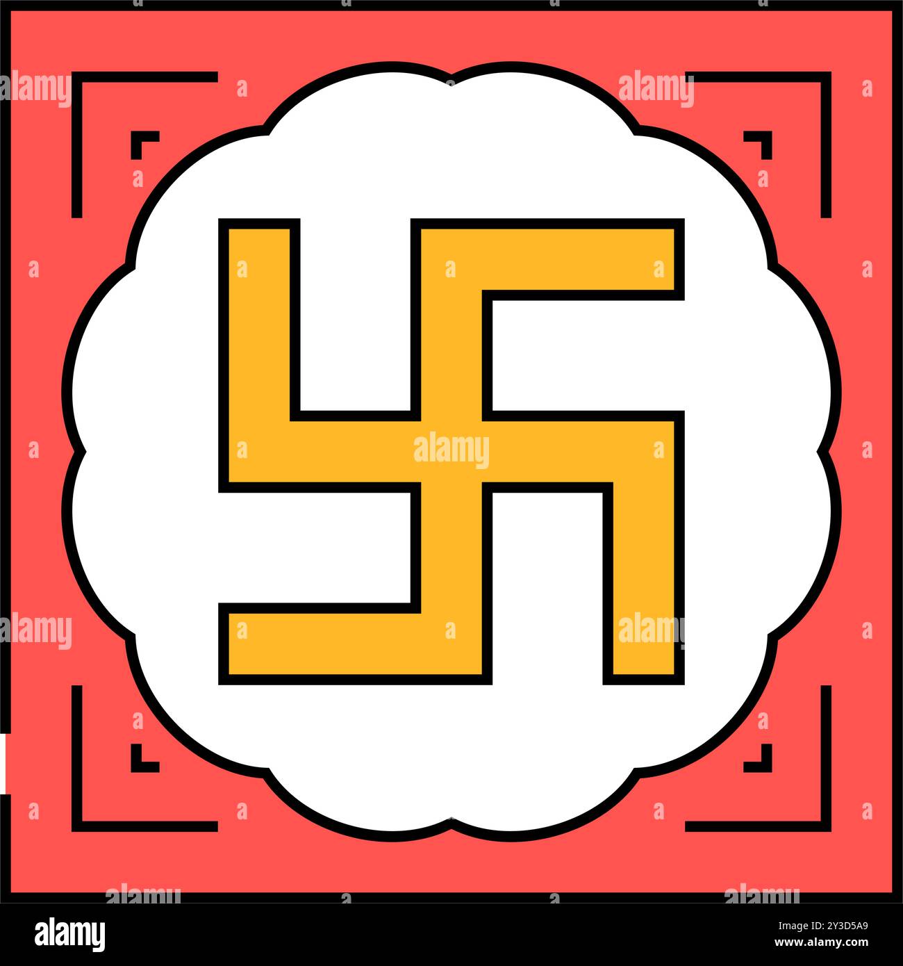 swastika hinduism icon color illustration Stock Vector Image & Art - Alamy