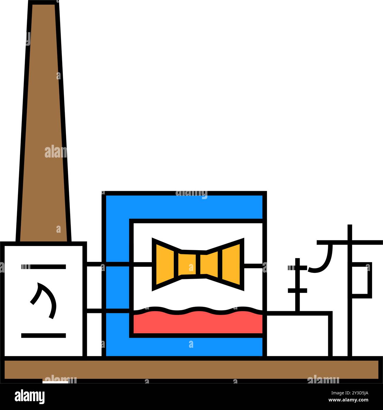 power grid biomass energy icon color illustration Stock Vector Image ...