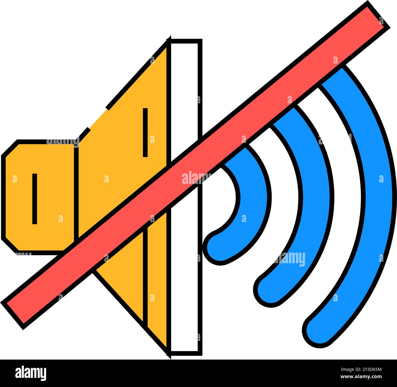 mute sound icon color illustration Stock Vector Image & Art - Alamy