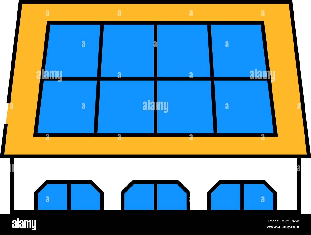solar panels green living icon color illustration Stock Vector Image ...
