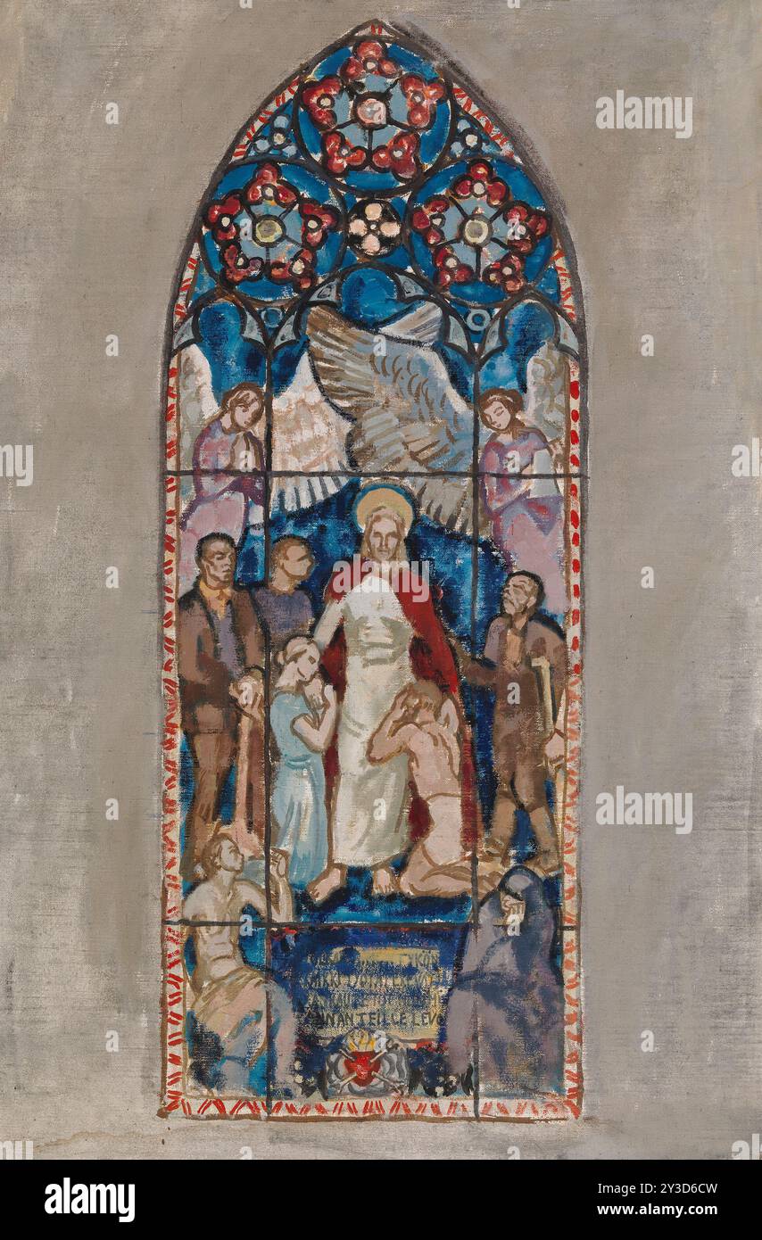 Come to Me, sketch for a stained glass window in Pori Church, 1924 ...