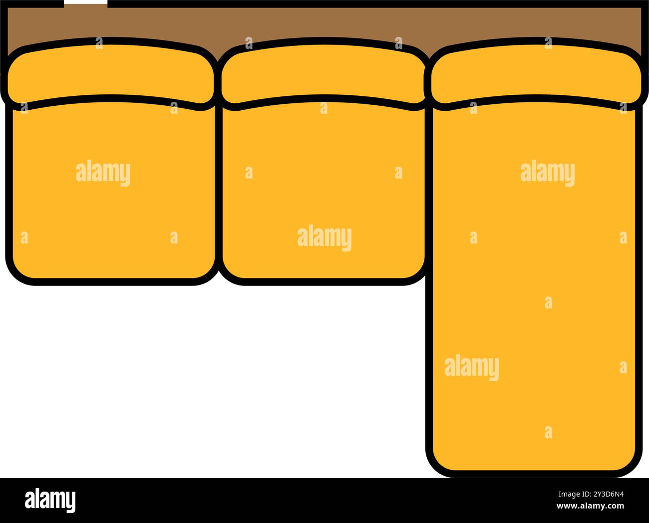 corner sofa top view icon color illustration Stock Vector Image & Art ...