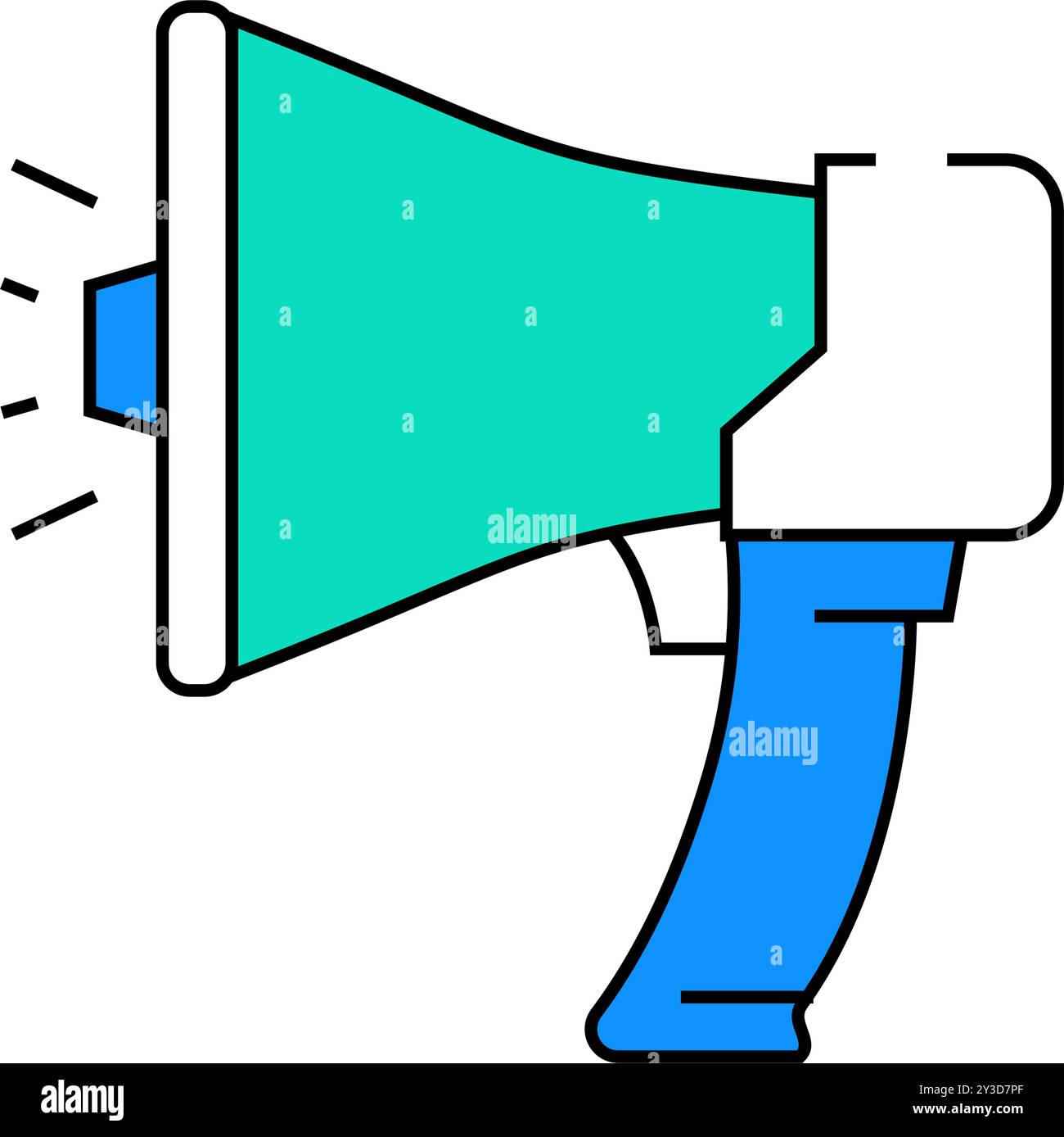 megaphone alert icon color illustration Stock Vector Image & Art - Alamy