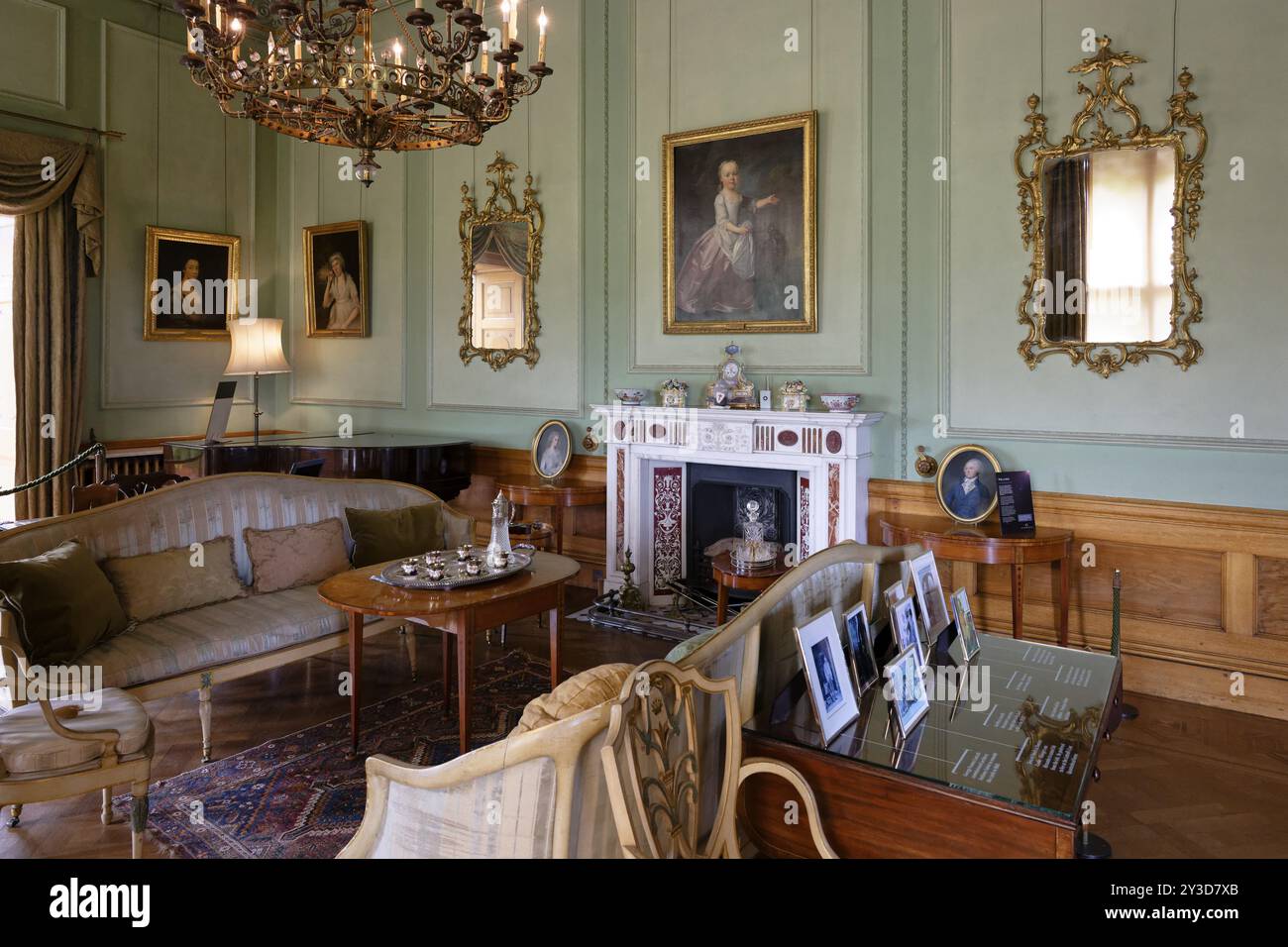 Interior view, Drawing Room, Dunster Castle, Dunster, England, Great ...