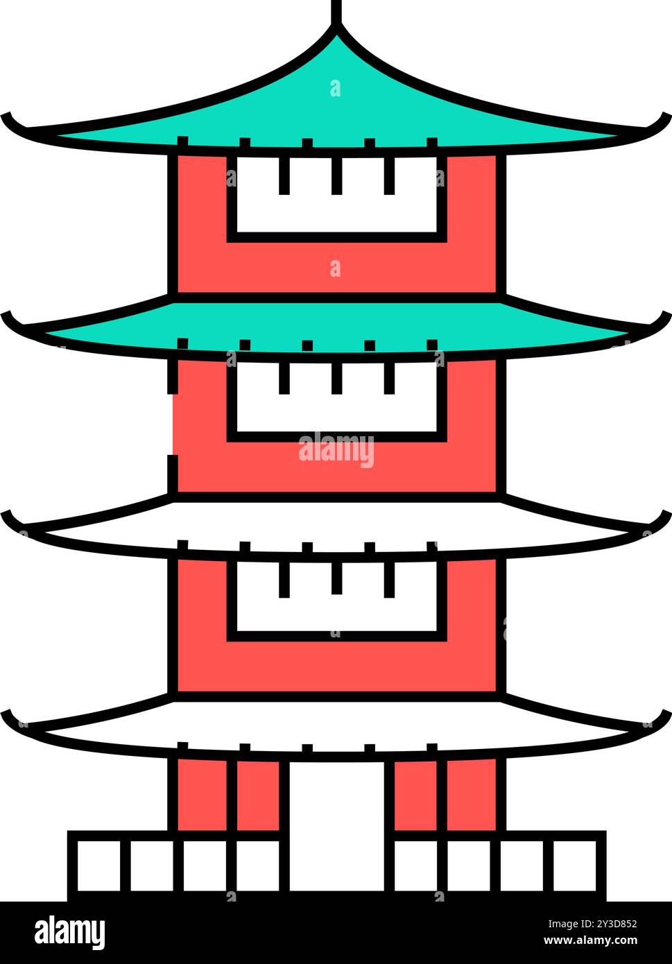 shinto shrine building shintoism icon color illustration Stock Vector Image & Art - Alamy