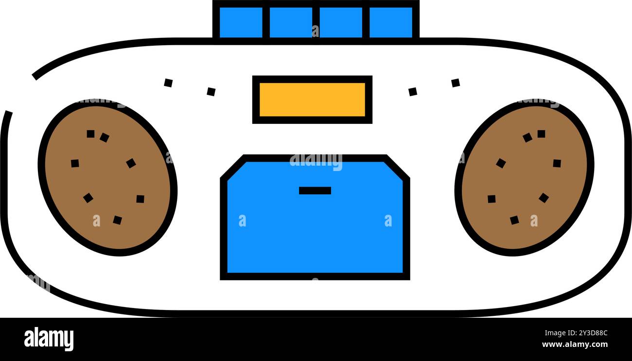 boombox retro music icon color illustration Stock Vector Image & Art ...