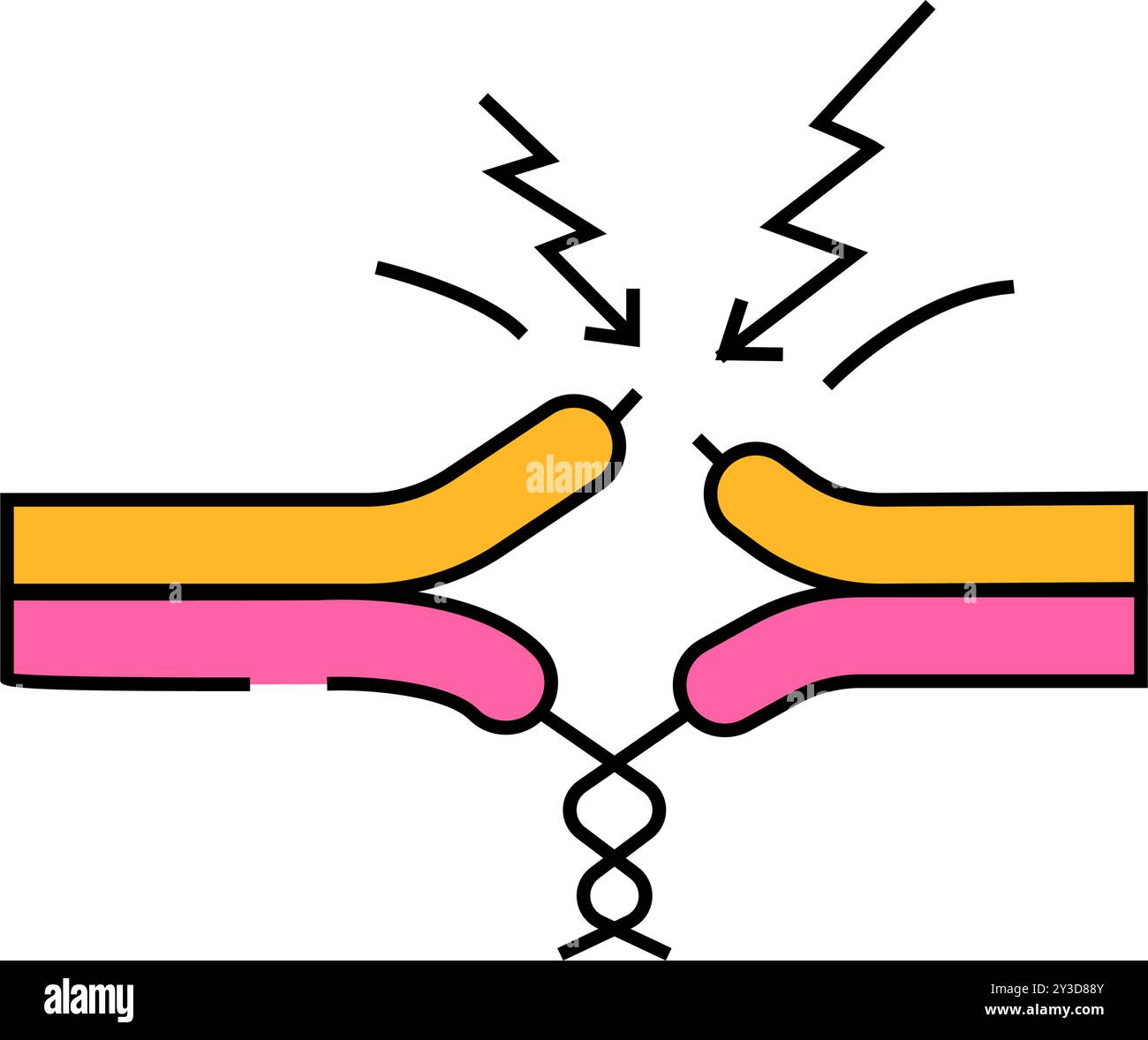 dangerous electricity icon color illustration Stock Vector Image & Art ...