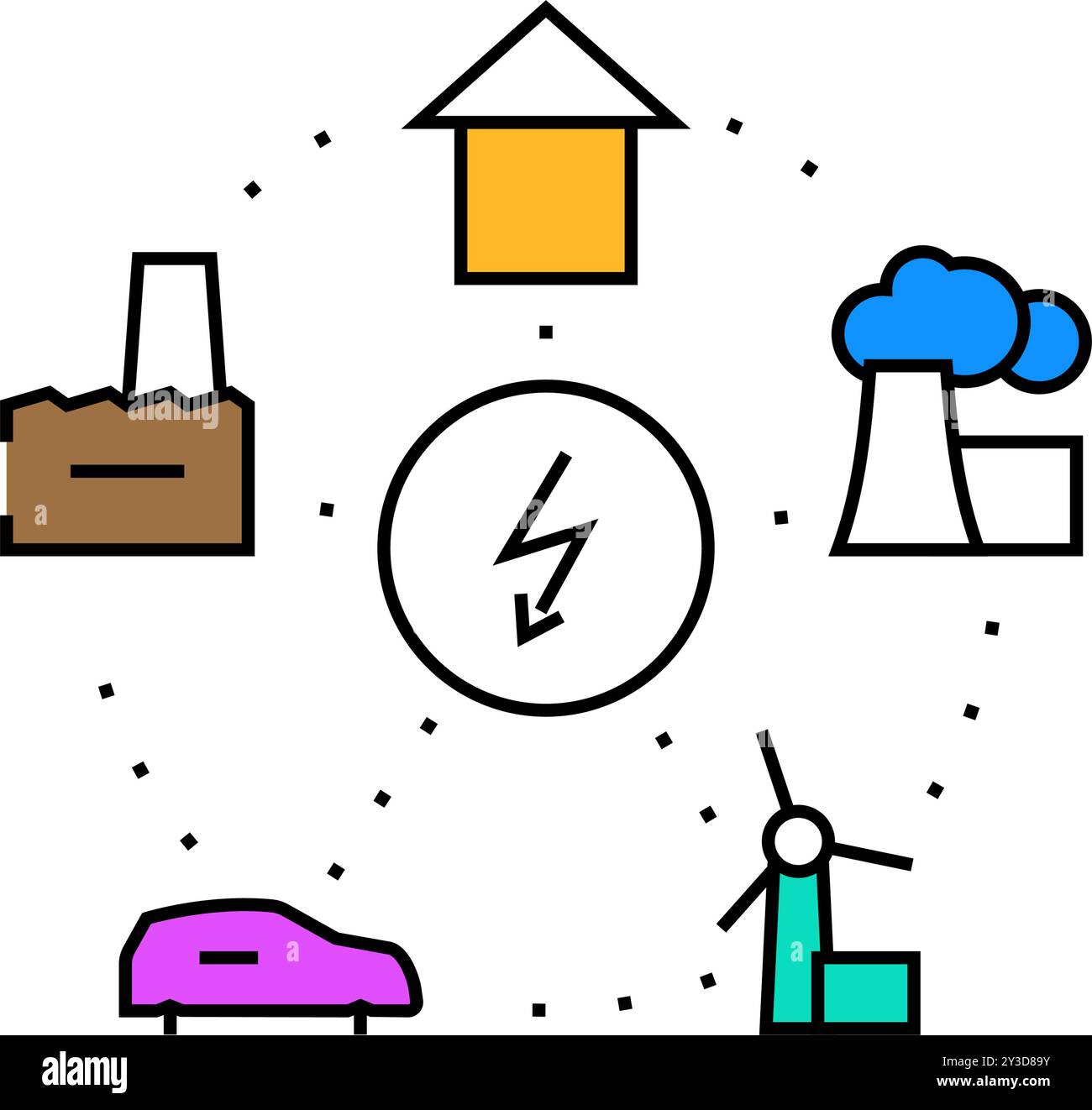 Eco energy hydrogen color icon Stock Vector Images - Alamy