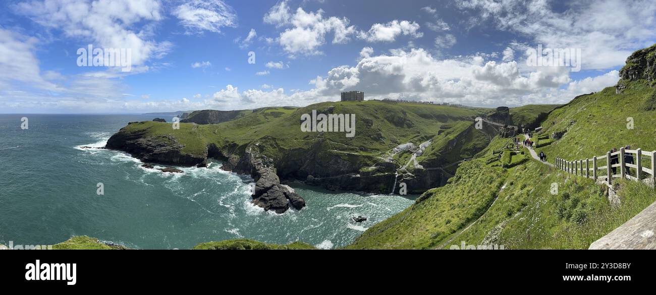 Panorama, Coast, Coastal landscape, Camelot Castle Hotel, Tintagel ...