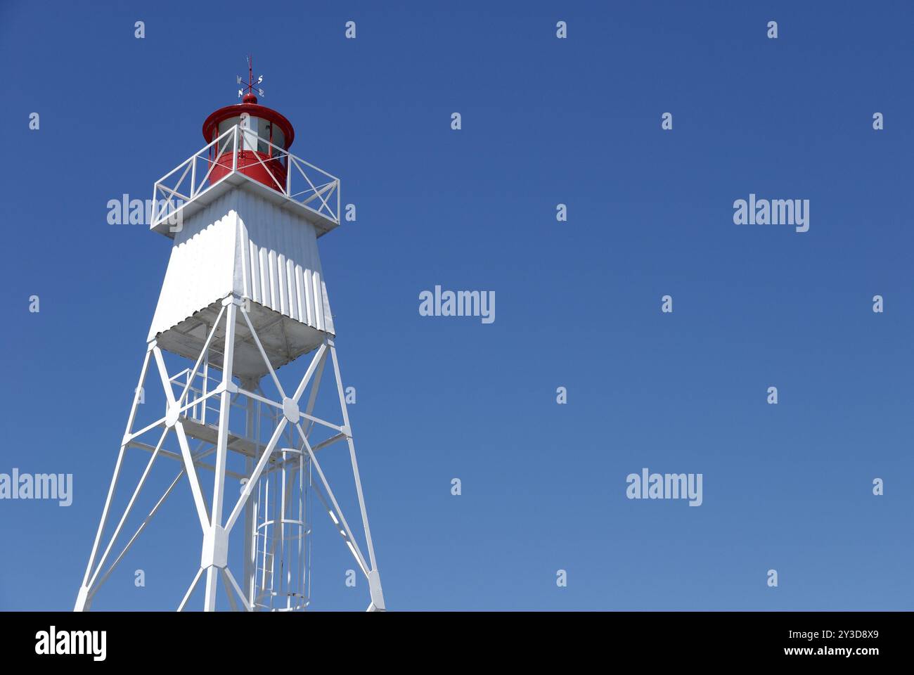 Lighthouse at the pier in Horta, Faial Stock Photo - Alamy