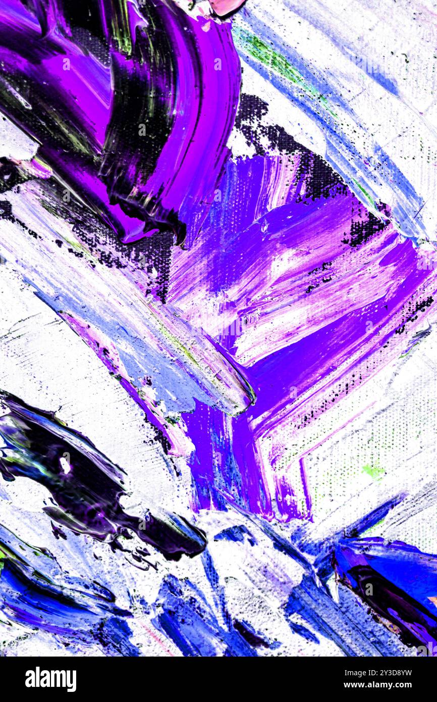 Painted canvas fragment, abstract art painting detail texture ...