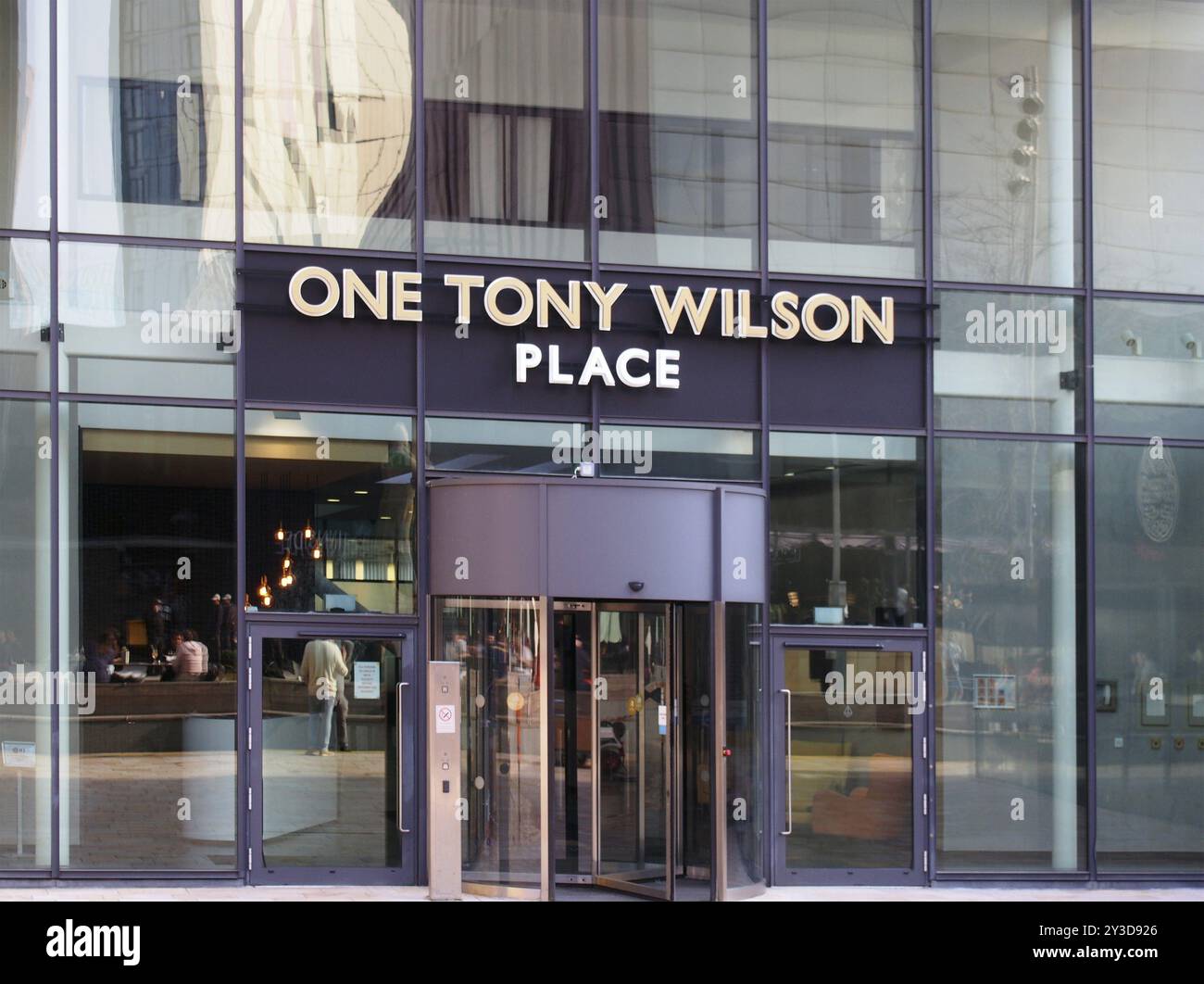 Manchester, united kingdom, 24 march 2022: sign above the entrance of ...