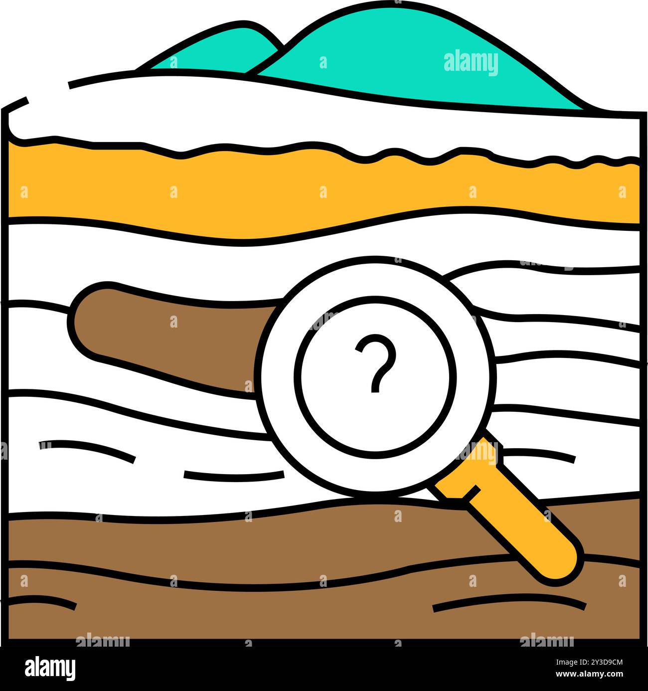 mineral exploration icon color illustration Stock Vector Image & Art ...