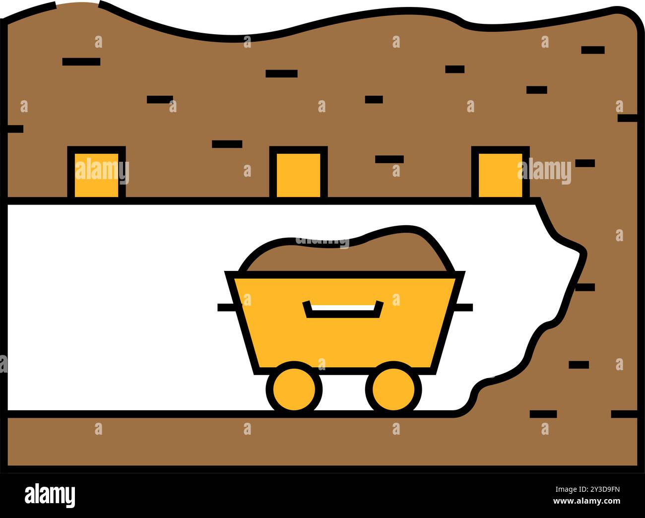 underground mining icon color illustration Stock Vector Image & Art - Alamy