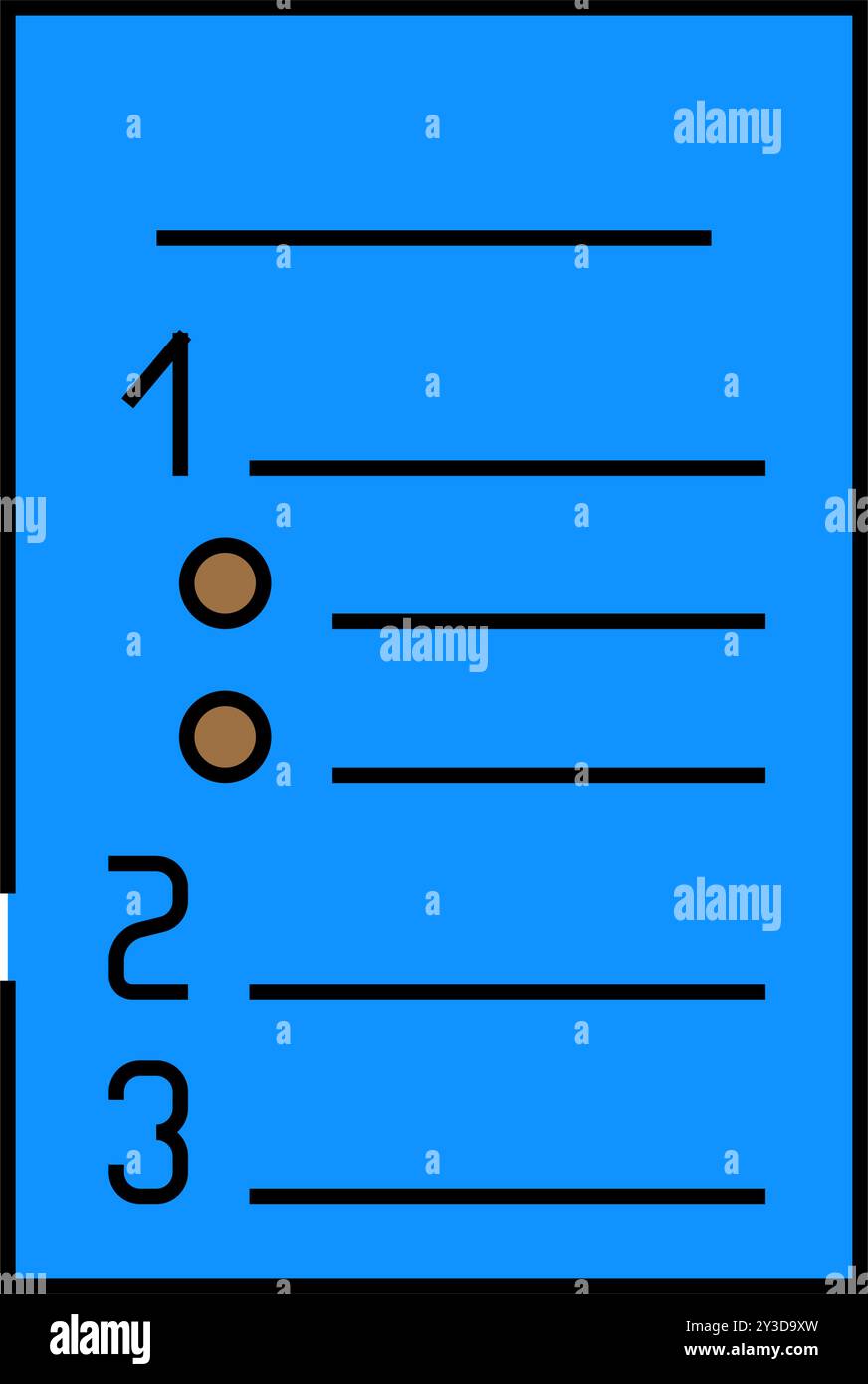 numbered list icon color illustration Stock Vector Image & Art - Alamy