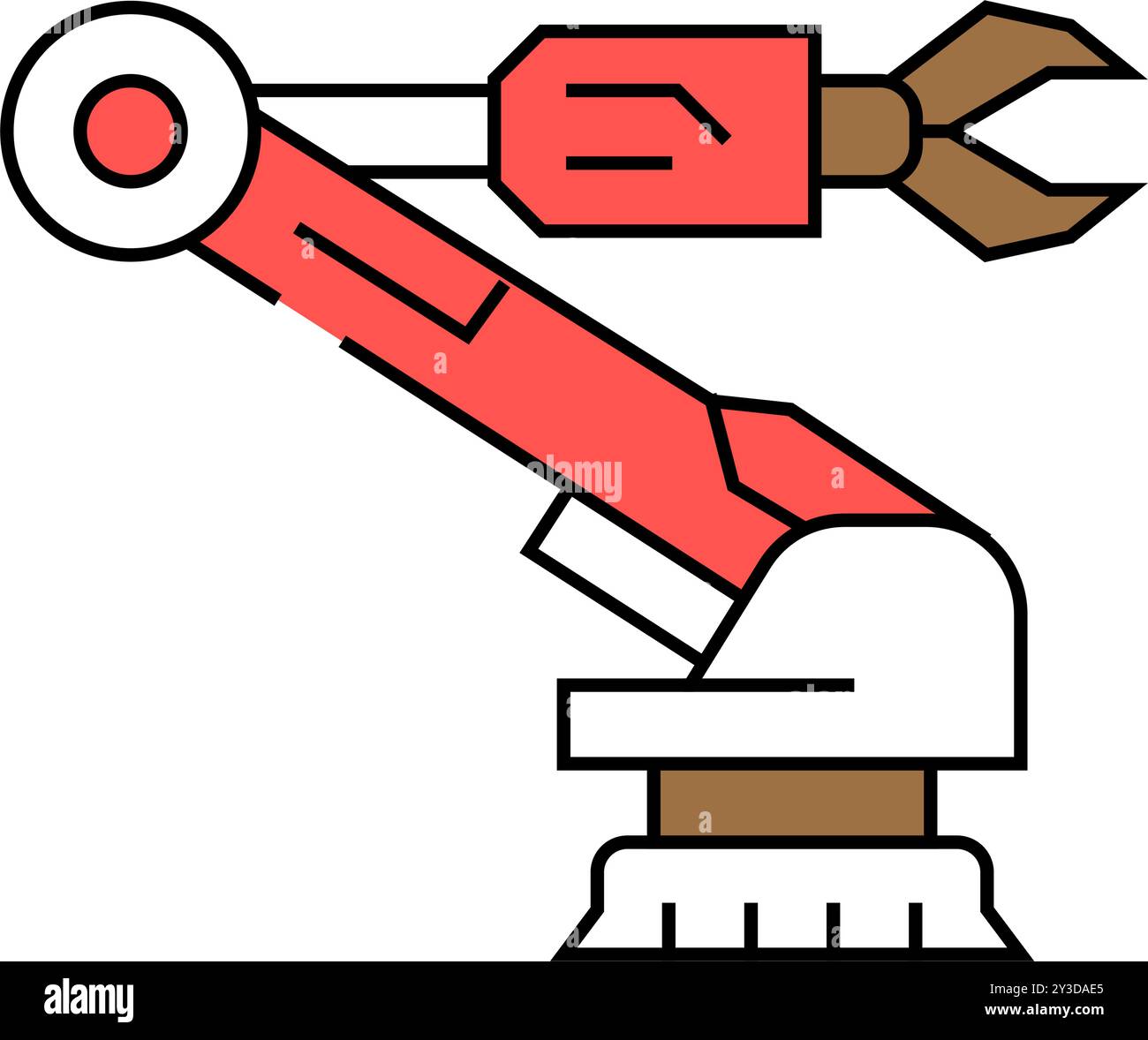 industrial automation mechanical engineer icon color illustration Stock ...