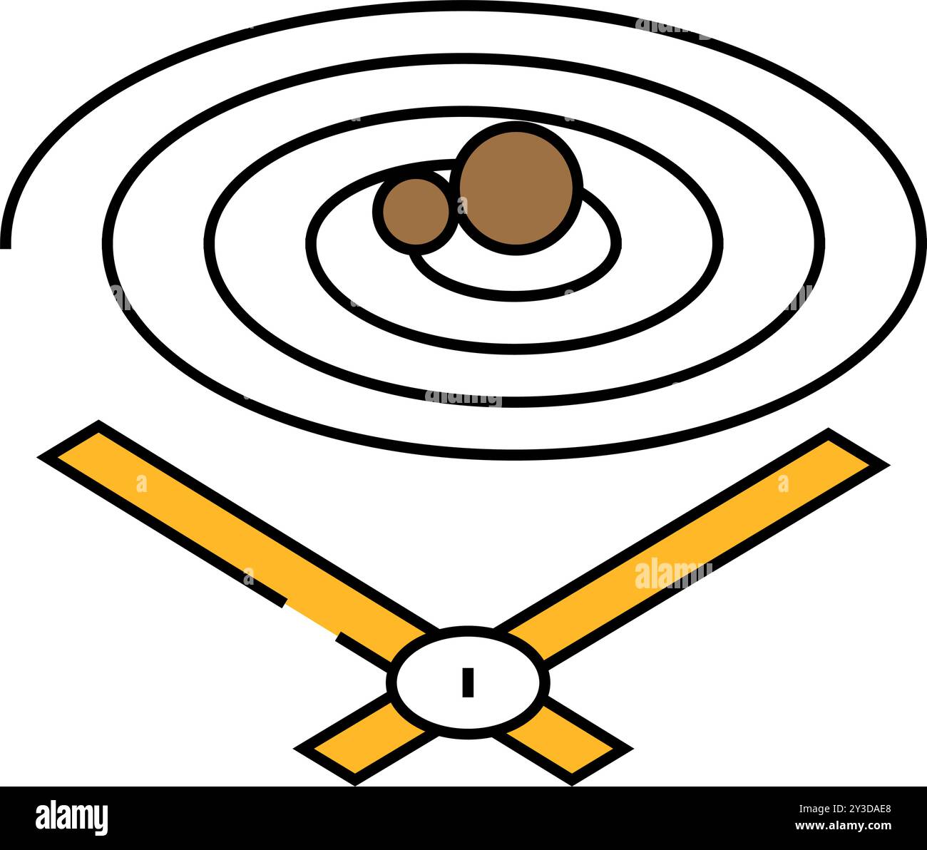gravity waves space exploration icon color illustration Stock Vector ...
