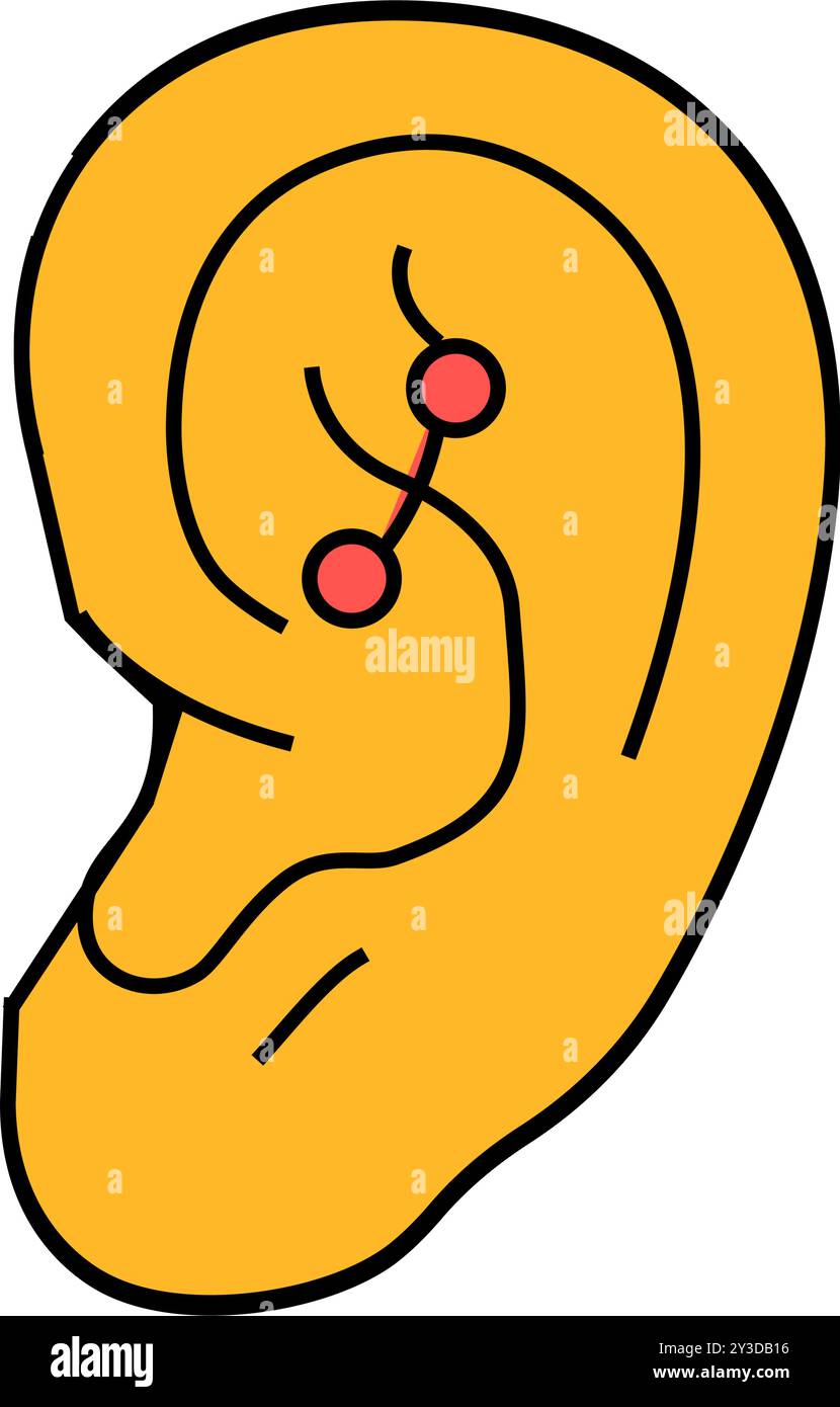 rook piercing earring icon color illustration Stock Vector Image & Art ...