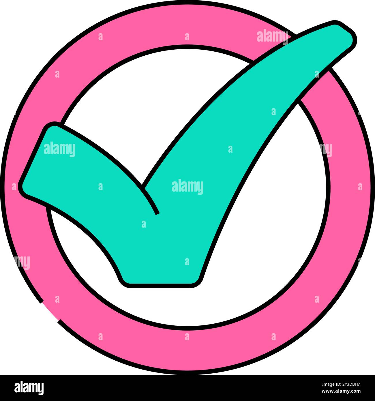 check mark circle icon color illustration Stock Vector Image & Art - Alamy