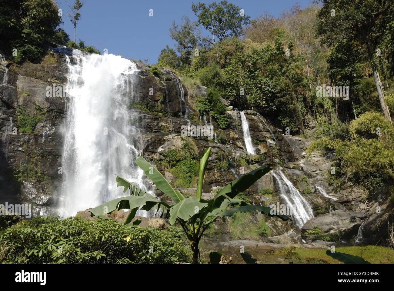 Wachirathan Waterfall, Doi Inthanon National Park, Thailand, Asia Stock ...