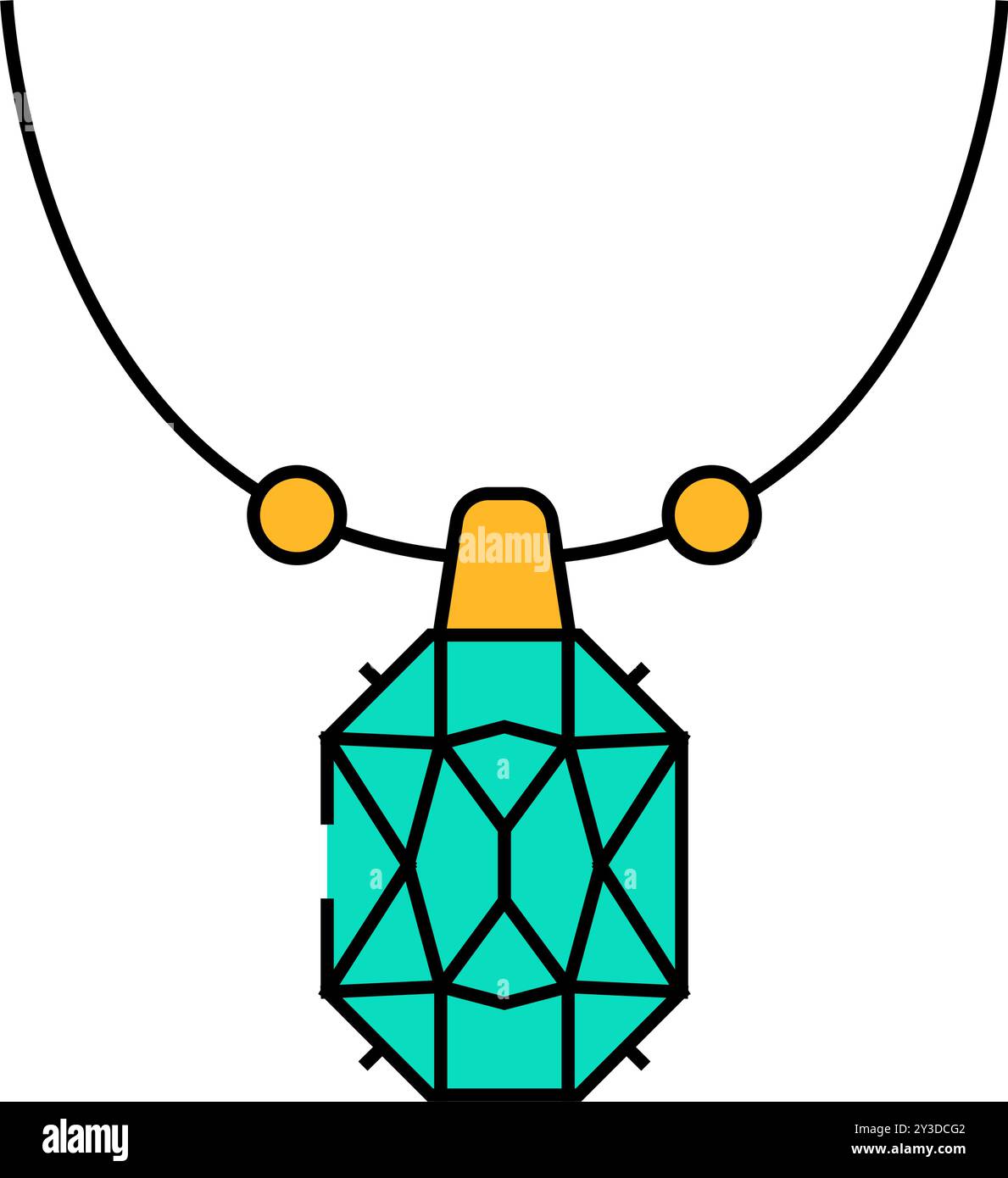 necklace jewelry icon color illustration Stock Vector Image & Art - Alamy