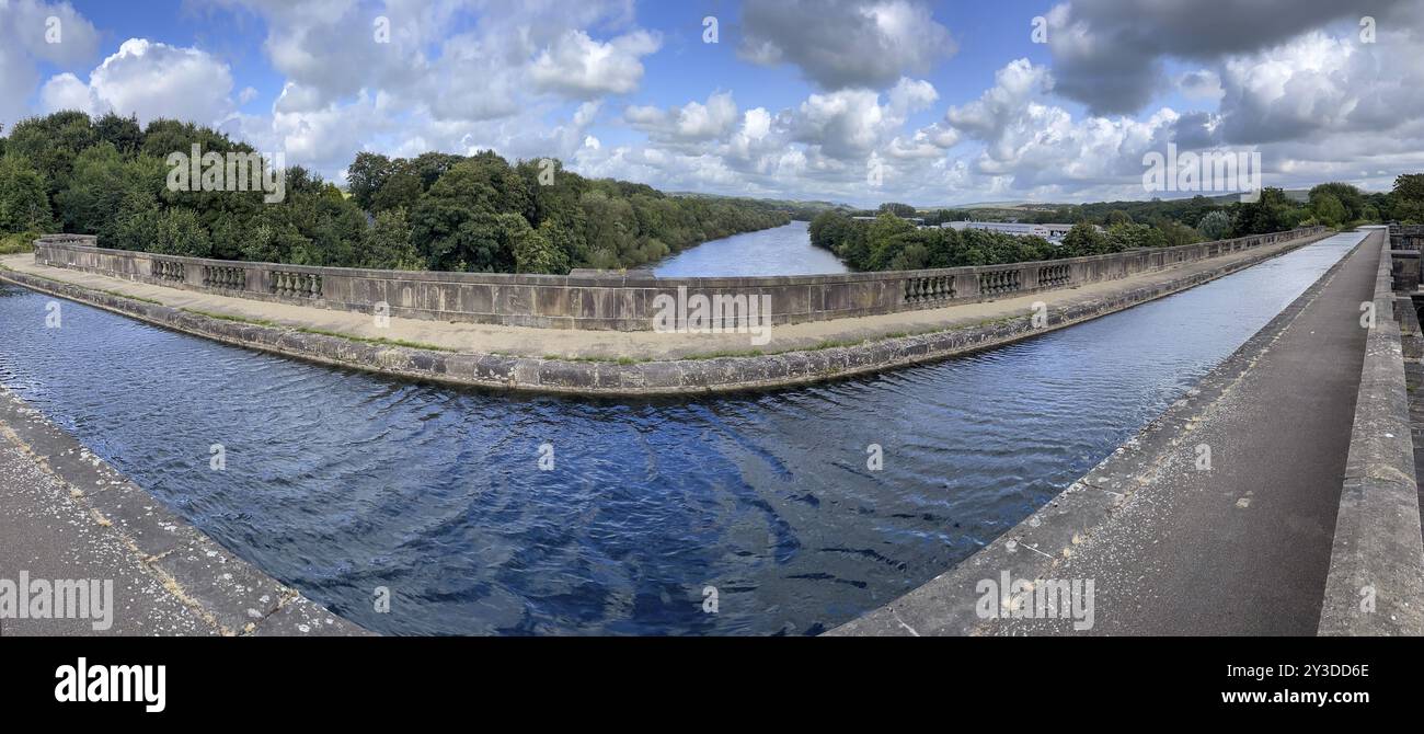 Lune Aqueduct carries the Lancaster Canal over the River Lune ...