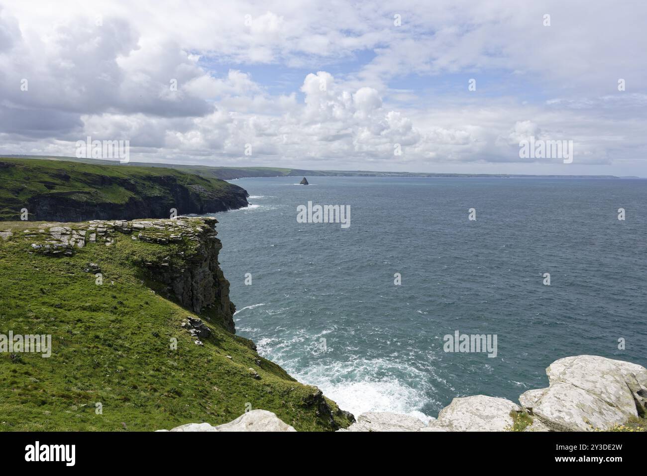 Coast, Coastal landscape, Tintagel Castle, Tintagel, England, Great ...