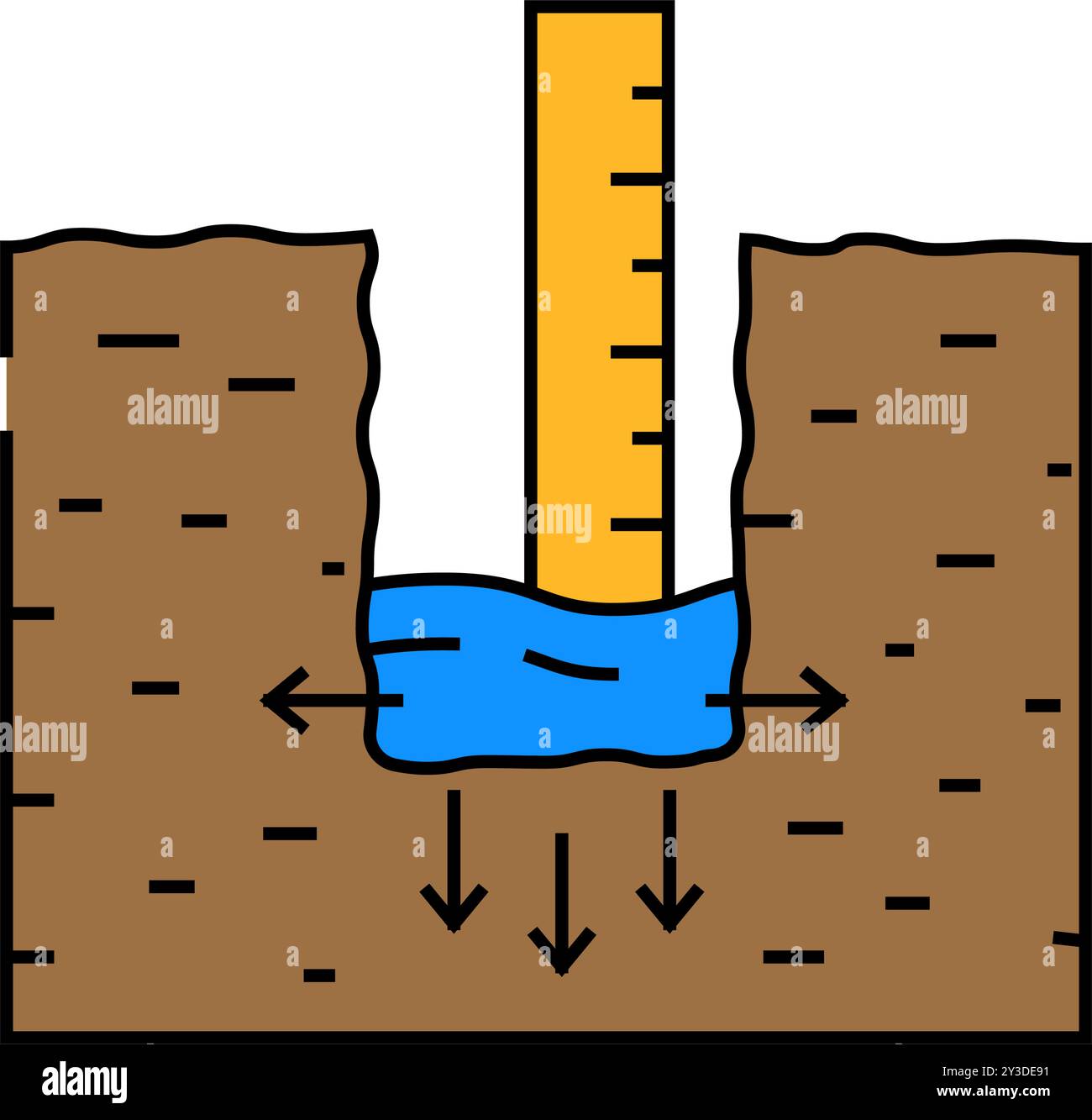 soil percolation hydrogeologist icon color illustration Stock Vector ...