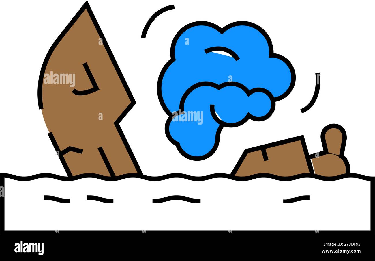marine accident icon color illustration Stock Vector Image & Art - Alamy