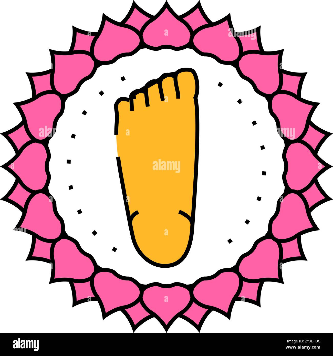 lotus feet divine feet icon color illustration Stock Vector Image & Art ...