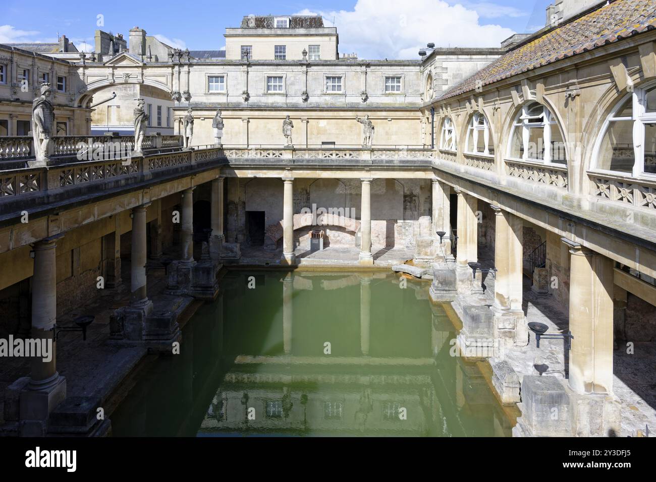 Reflection, Terrace, The Roman Baths, Bath, England, Great Britain ...