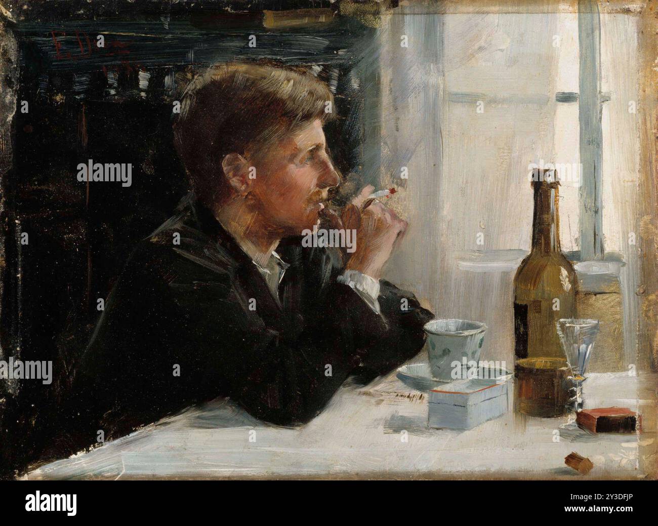 Seated Man at the Table, 1886 Stock Photo - Alamy