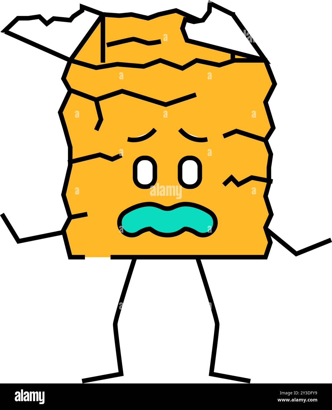 Cute character package sad Stock Vector Images - Alamy