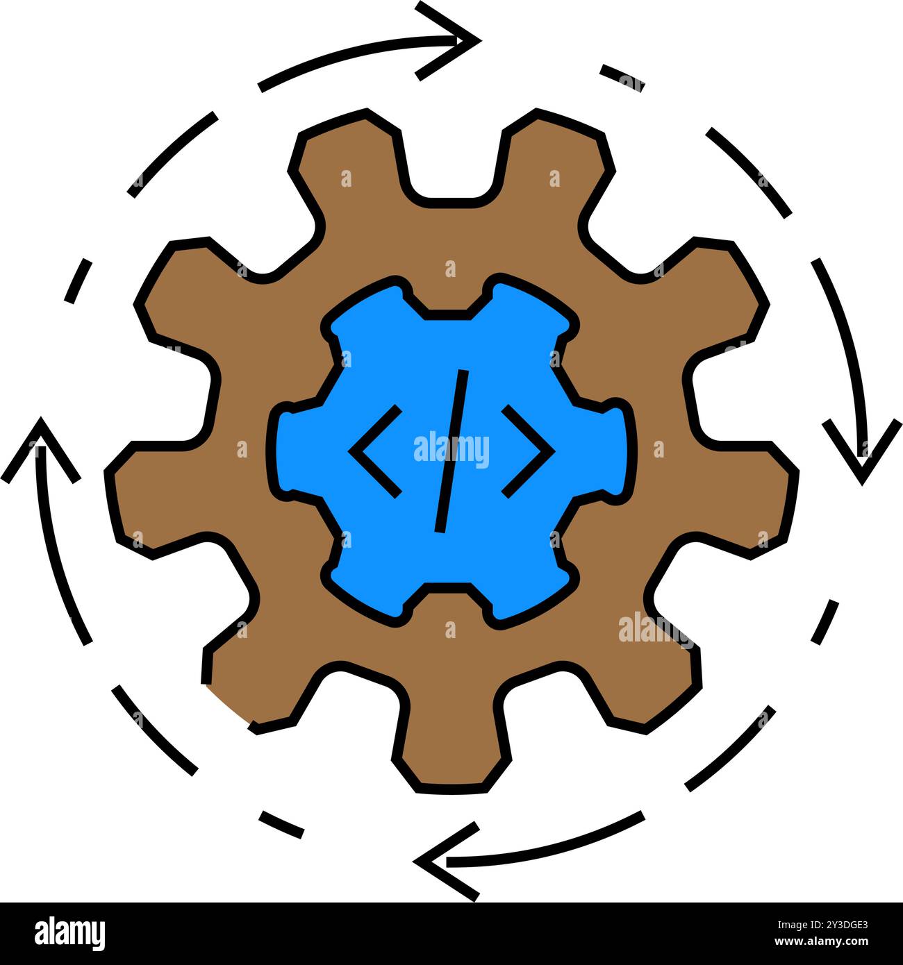 continuous integration software icon color illustration Stock Vector ...